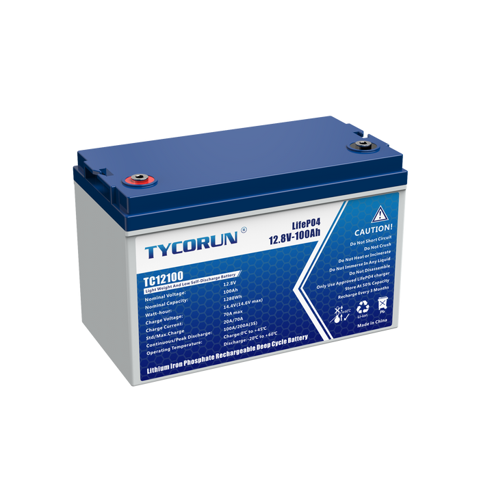 12V 100Ah Lithium Deep Cycle Battery — Rechargeable Power Energy