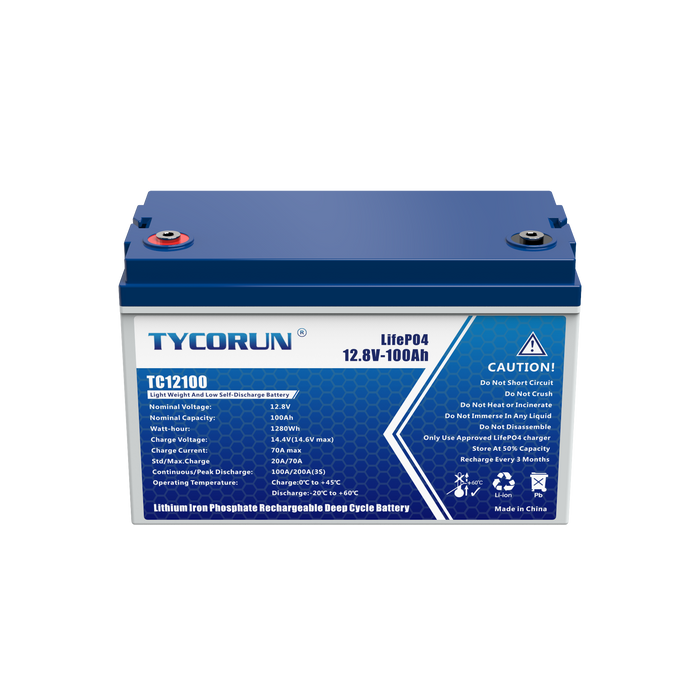 12V 100Ah Lithium Deep Cycle Battery — Rechargeable Power Energy